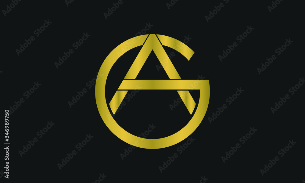 G , A , AG , GA letter logo design and monogram logo. Initial letter ag ...