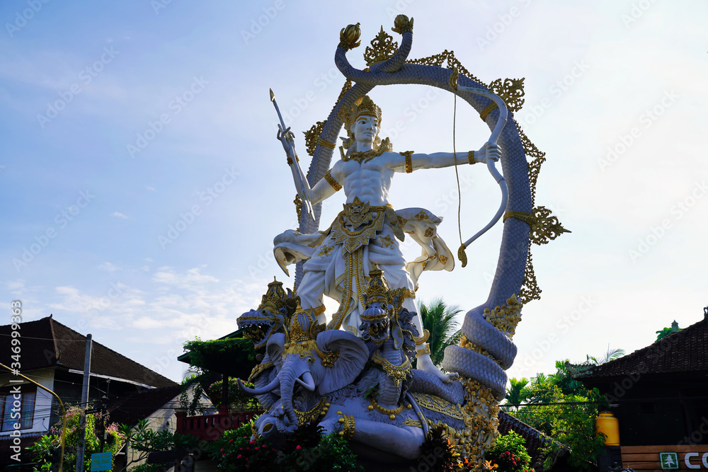 The statue of Arjuna is a monument located at a crossroads. The statue ...
