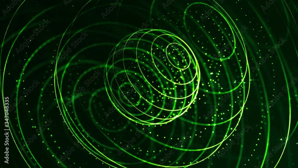 Video Stock 4k looped sci-fi green background with bokeh and light ...