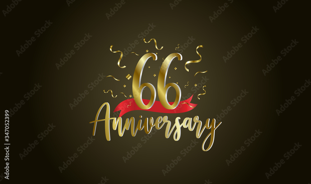 Vecteur Stock Anniversary celebration background. with the 66th number ...