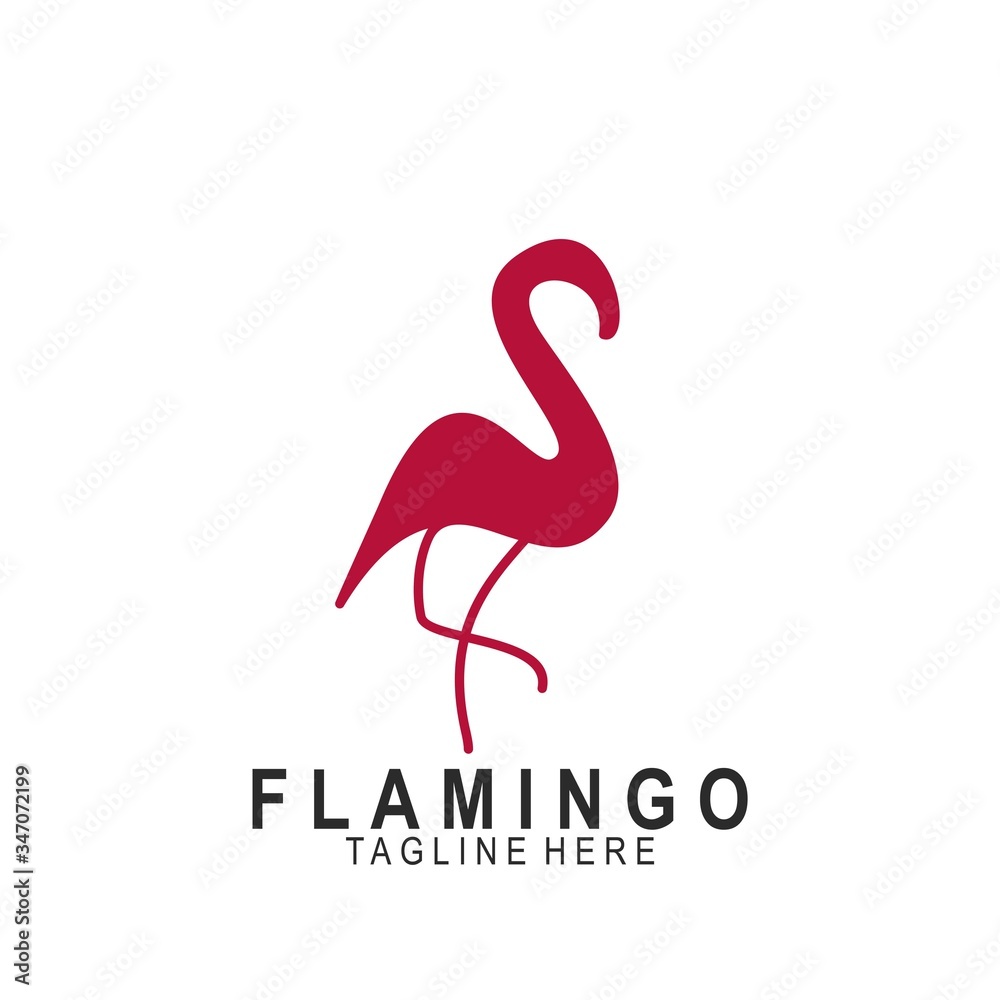 Flamingo logo with modern design Stock Vector | Adobe Stock