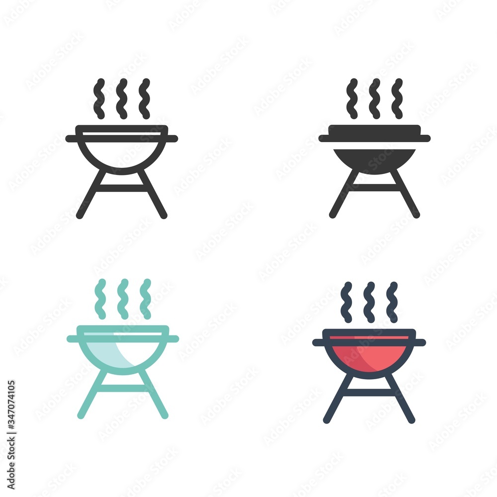 braai stand bbq icon vector illustration for website and graphic design ...