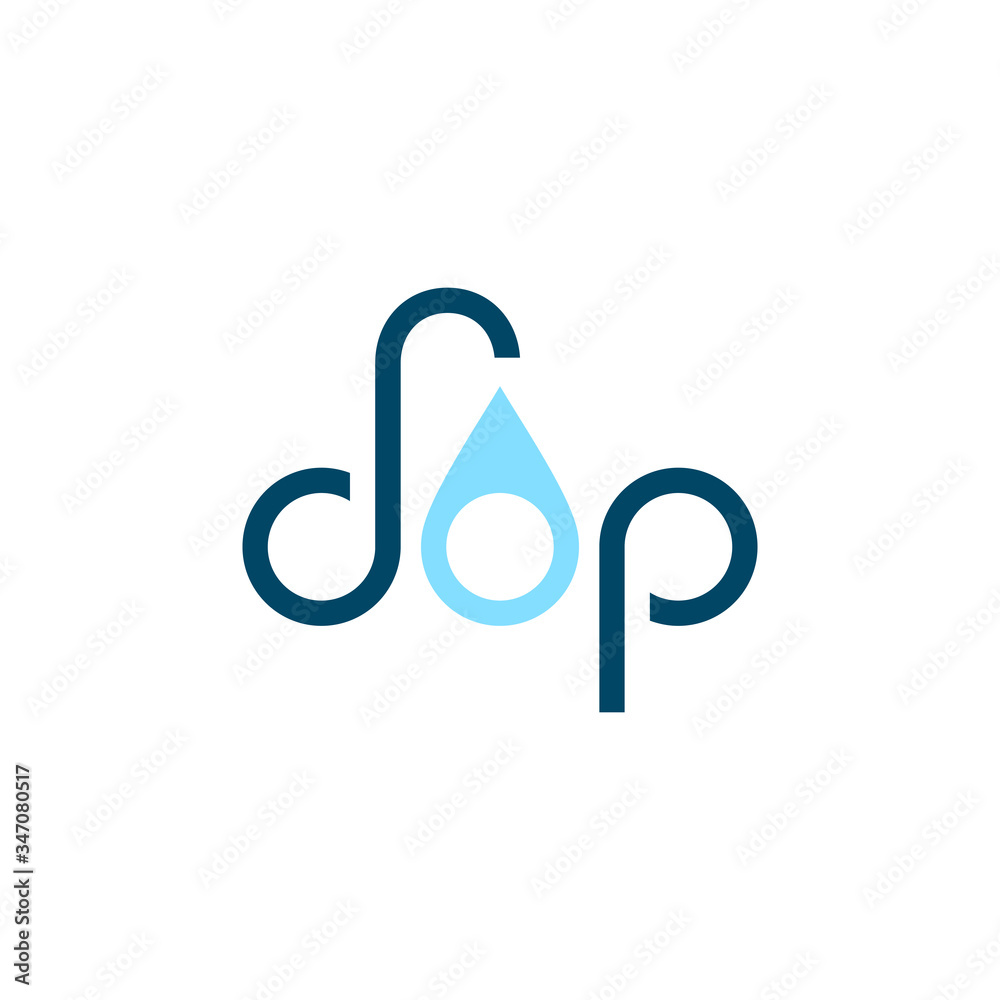 water drop typography vector logo design, plumbing logo template, the ...