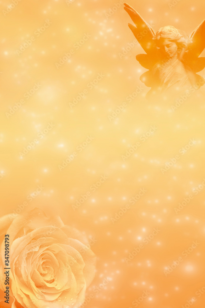 angelic spiritual religious mystic background with angel archangel ...