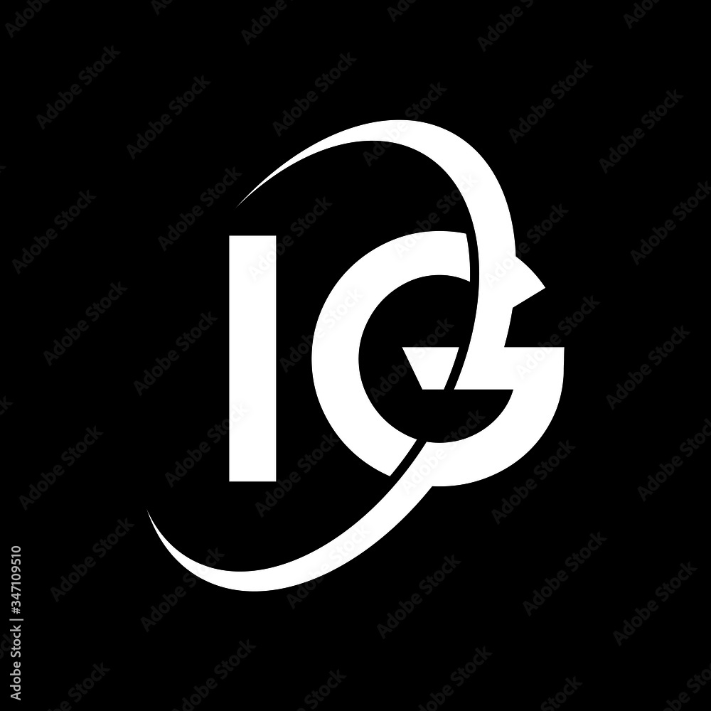 IG Letter Logo Design. Initial letters IG logo icon. Abstract letter IG ...