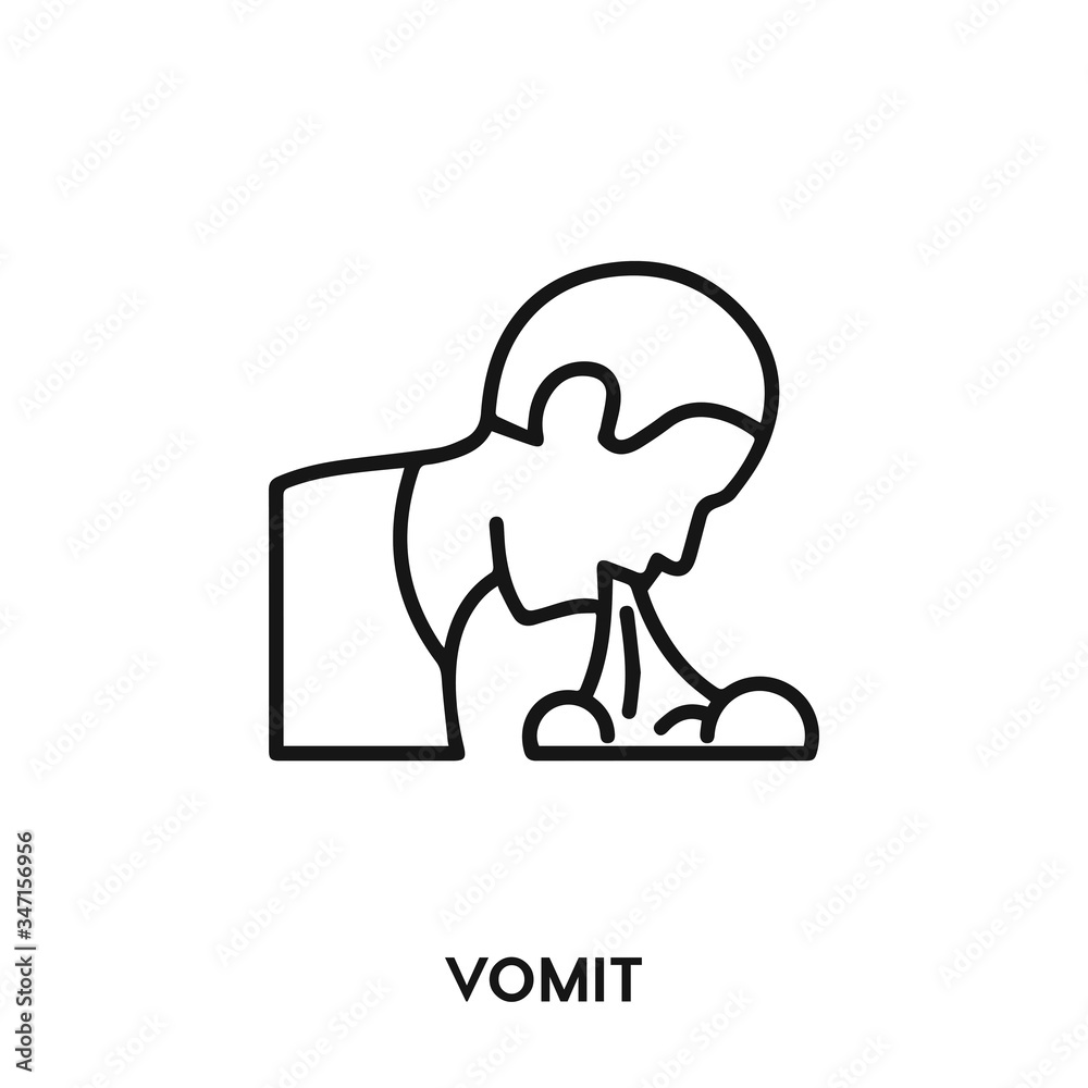 vomit icon vector. vomit sign symbol Stock Vector | Adobe Stock