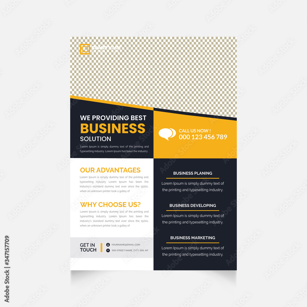 Corporate Flyer design. Business brochure template. advertisement ...