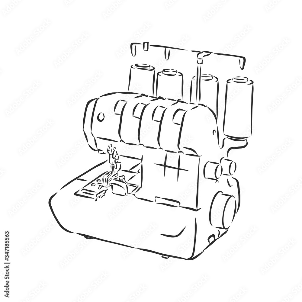 Linear style picture. Line icon with cross stitch decorative elements ...