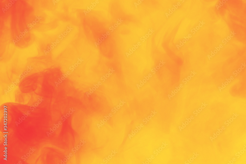 Abstract colorful smoke background. Yellow and red texture of smoke ...