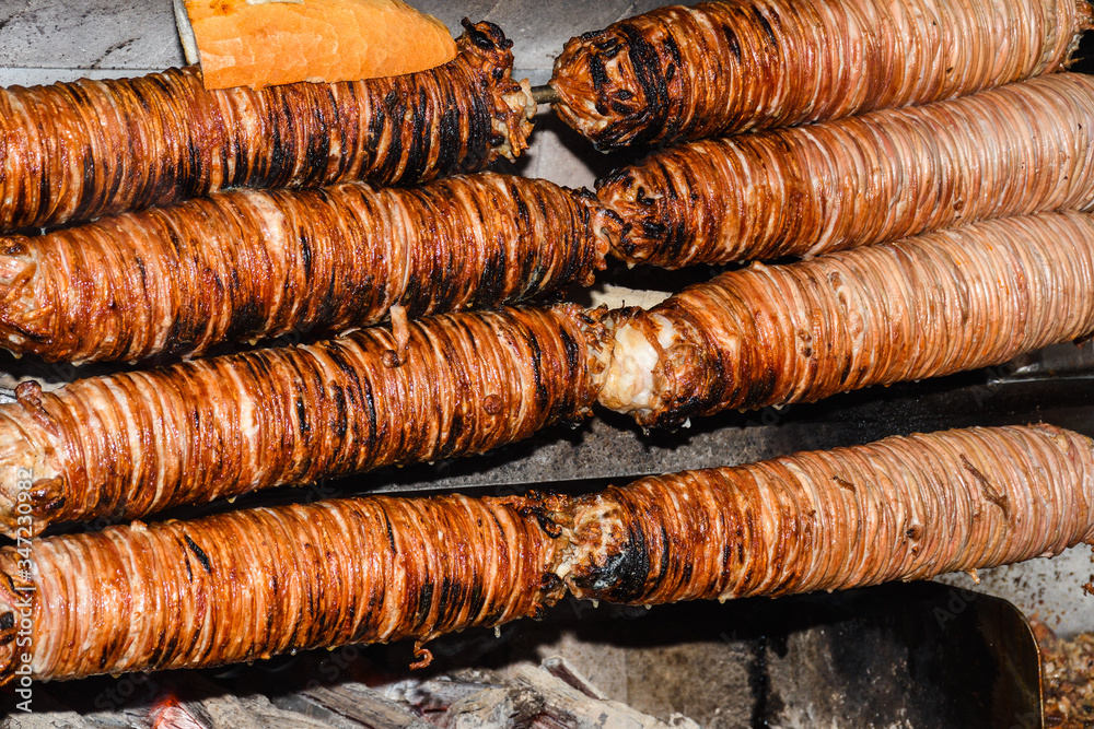 Cag Kebap, famous top rated restaurant in Istanbul. The horizontally ...