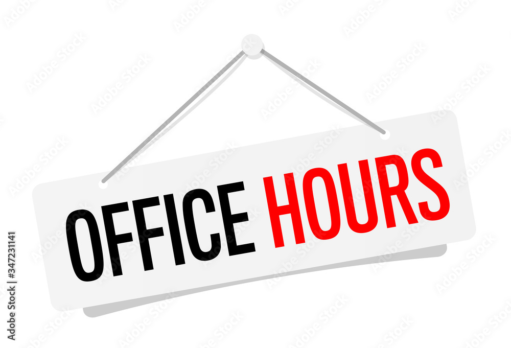 Office hours Stock Vector | Adobe Stock