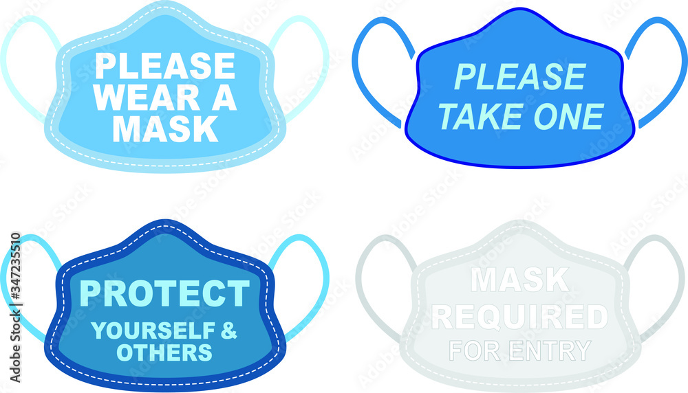 Coronavirus Pandemic Medical Mask sign COVID-19 prevention. Wear a mask ...