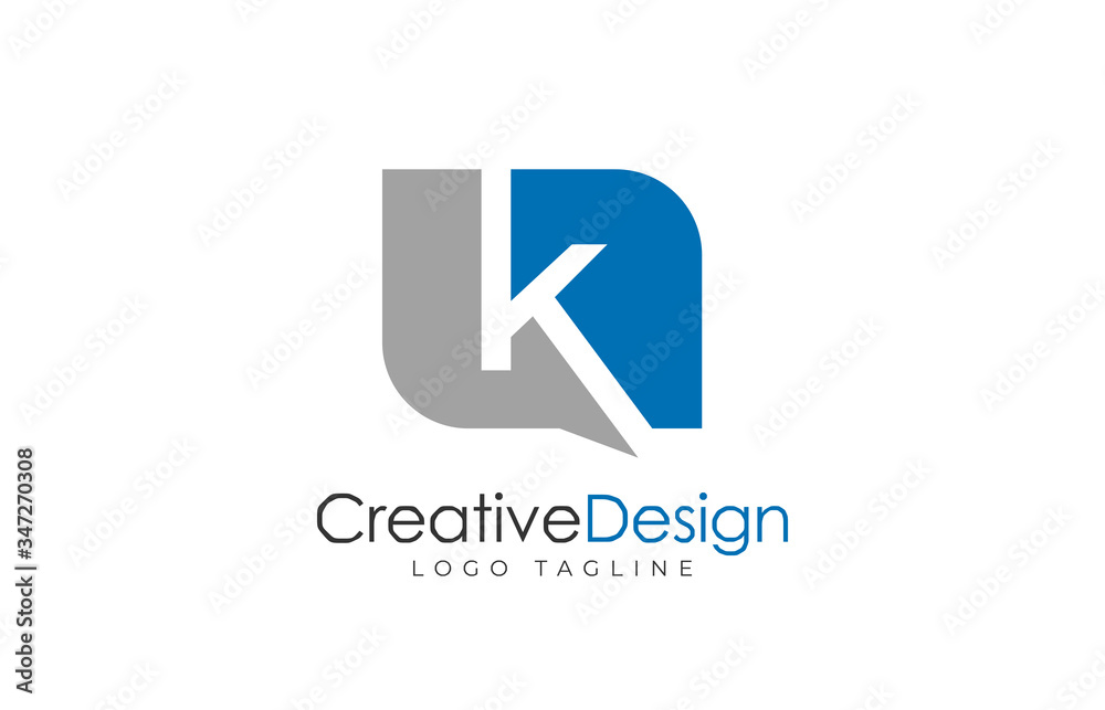 Letter k logo design template. Simple and clean flat design of letter k ...