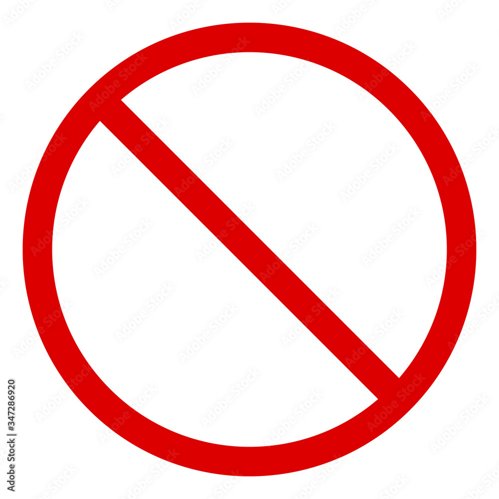 Vector forbidden flat icon. Vector pictograph style is a flat symbol ...