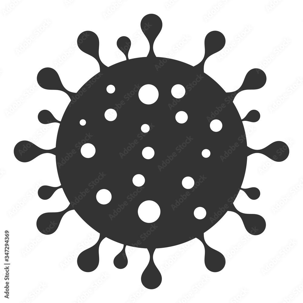 Vector coronavirus flat icon. Vector pictograph style is a flat symbol ...