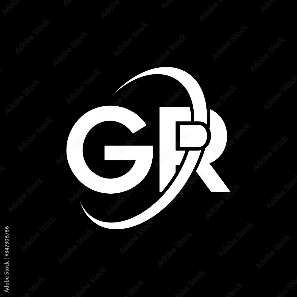 GR Letter Logo Design. Initial letters GR logo icon. Abstract letter GR ...