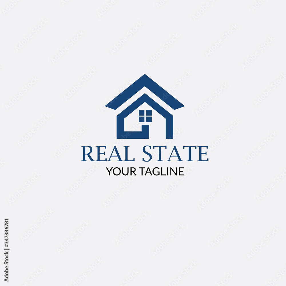 Real State Logo with style Modern for Construction , architecture ...
