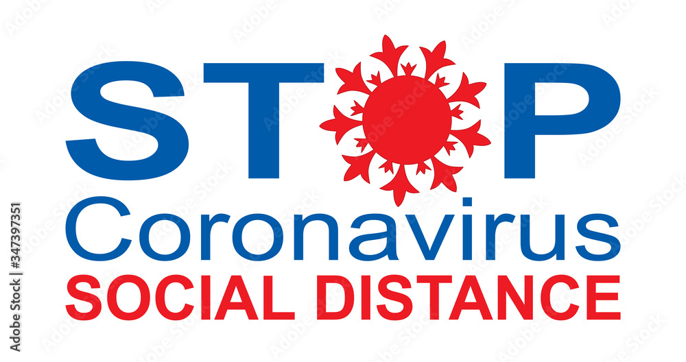 Stop coronavirus social distance poster. Corona virus disease covid-19 ...