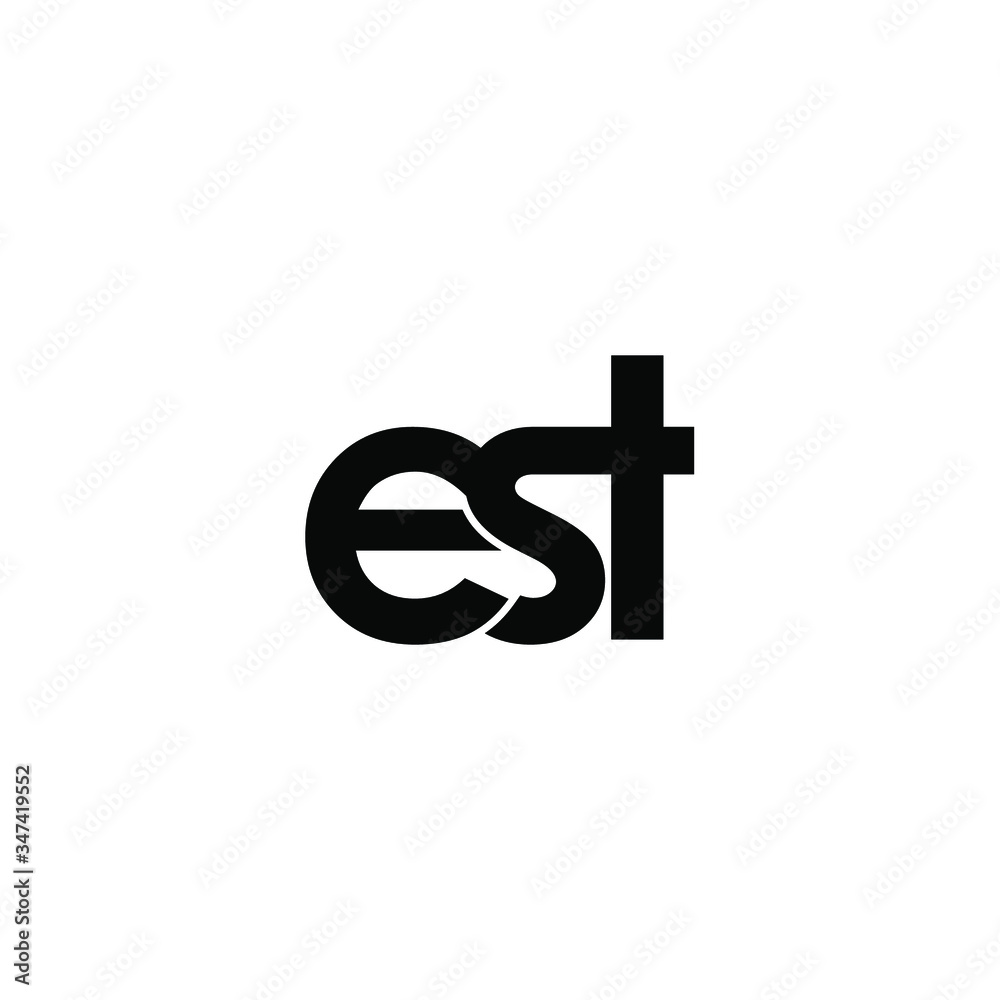 est letter original monogram logo design Stock Vector | Adobe Stock