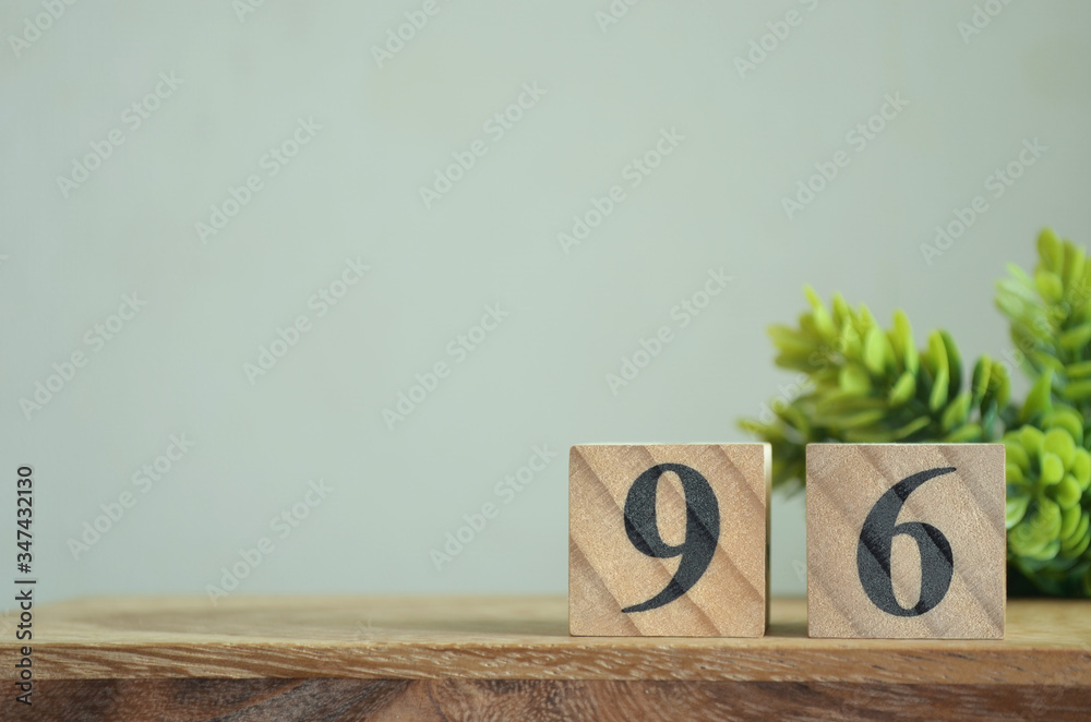 Number 96, Rating, Award, Design with number cube colorful stone in ...