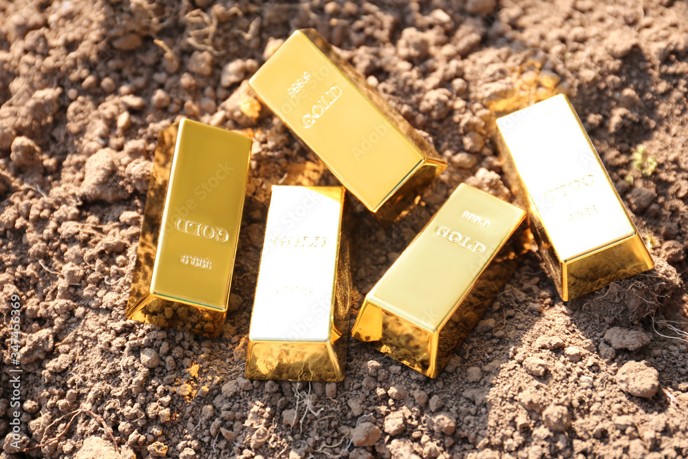 Gold bars as a symbol of chernozem value Stock Photo | Adobe Stock