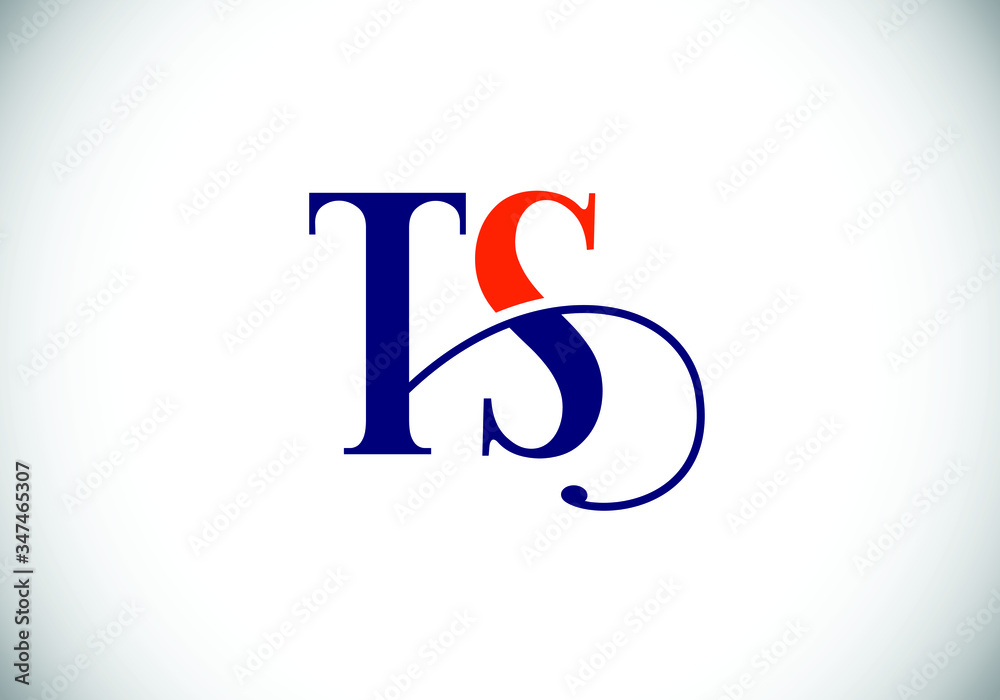 Initial Monogram Letter T S Logo Design Vector Template. Graphic ...