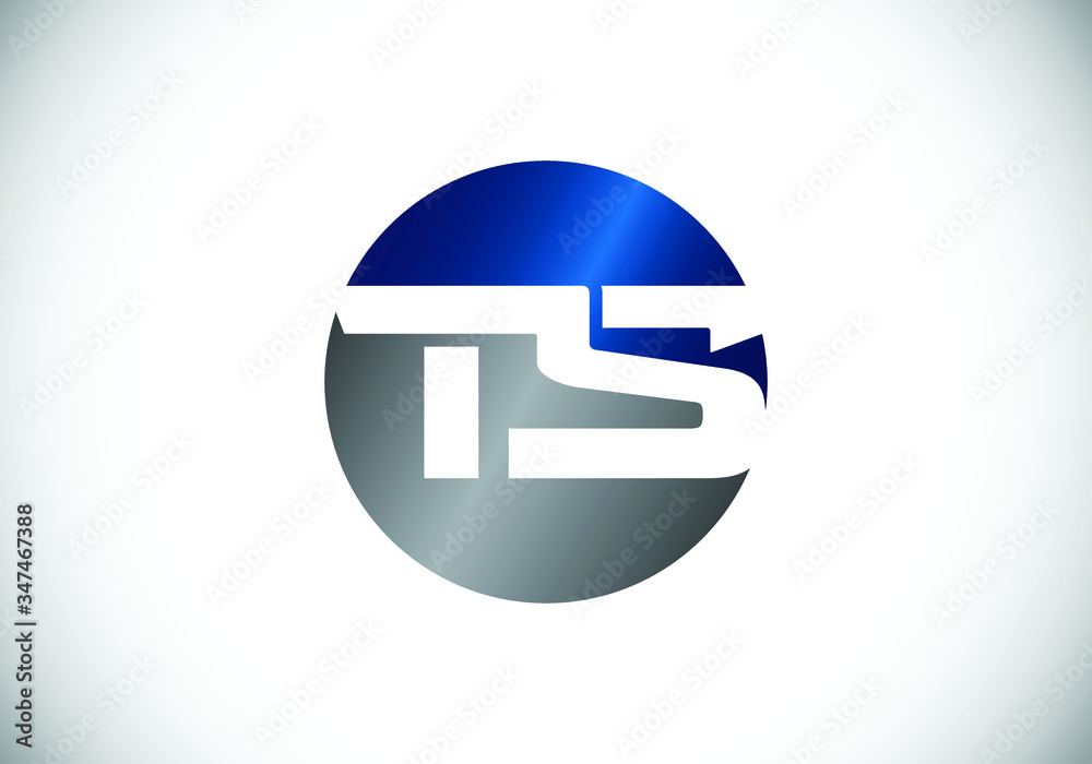 Initial Monogram Letter T S Logo Design Vector Template. Graphic ...
