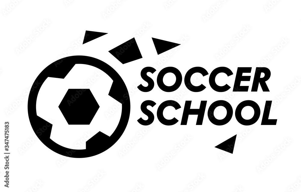 Soccer School Banner, Professional Sports Education Label, Creative ...