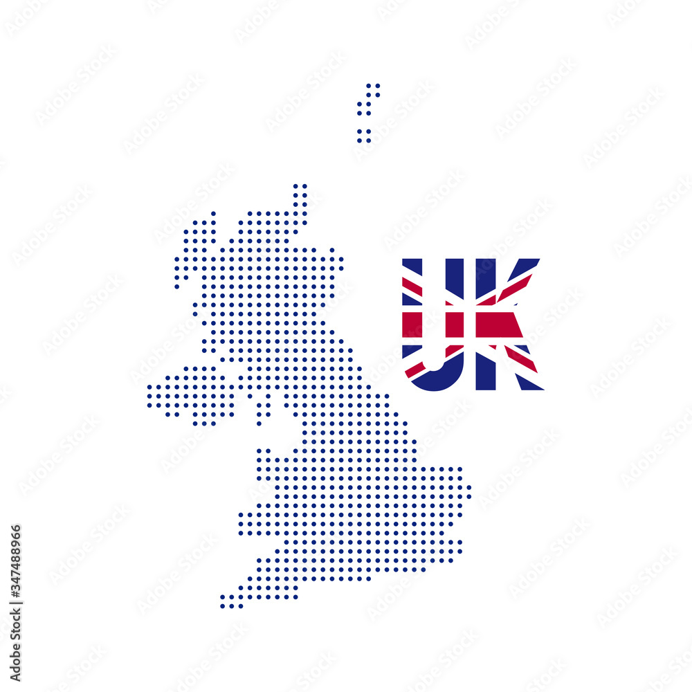 The map of the United Kingdom. UK map. Stock Illustration | Adobe Stock