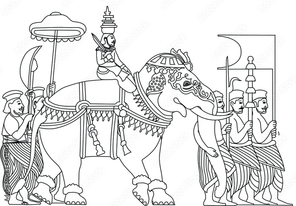 Kandyan Elephant Illustrations