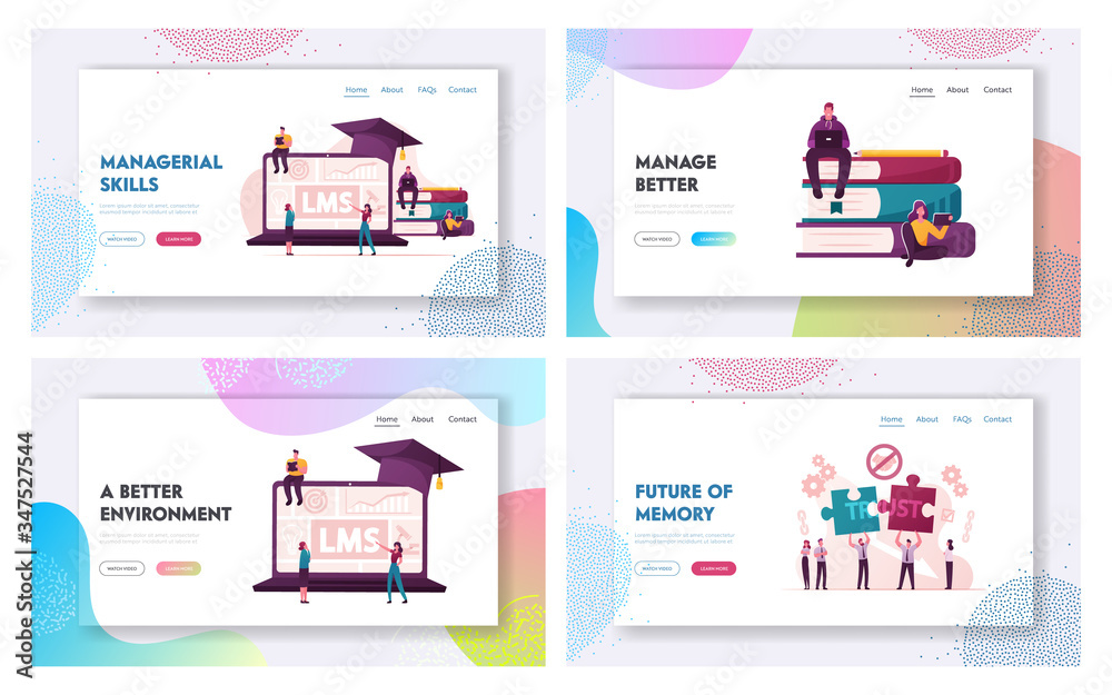 Lms, Learning Management System and Broken Trust Landing Page Template ...