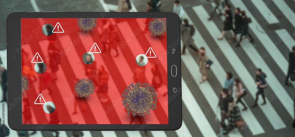 new normal Futuristic Technology in medical concept corona virus covid ...