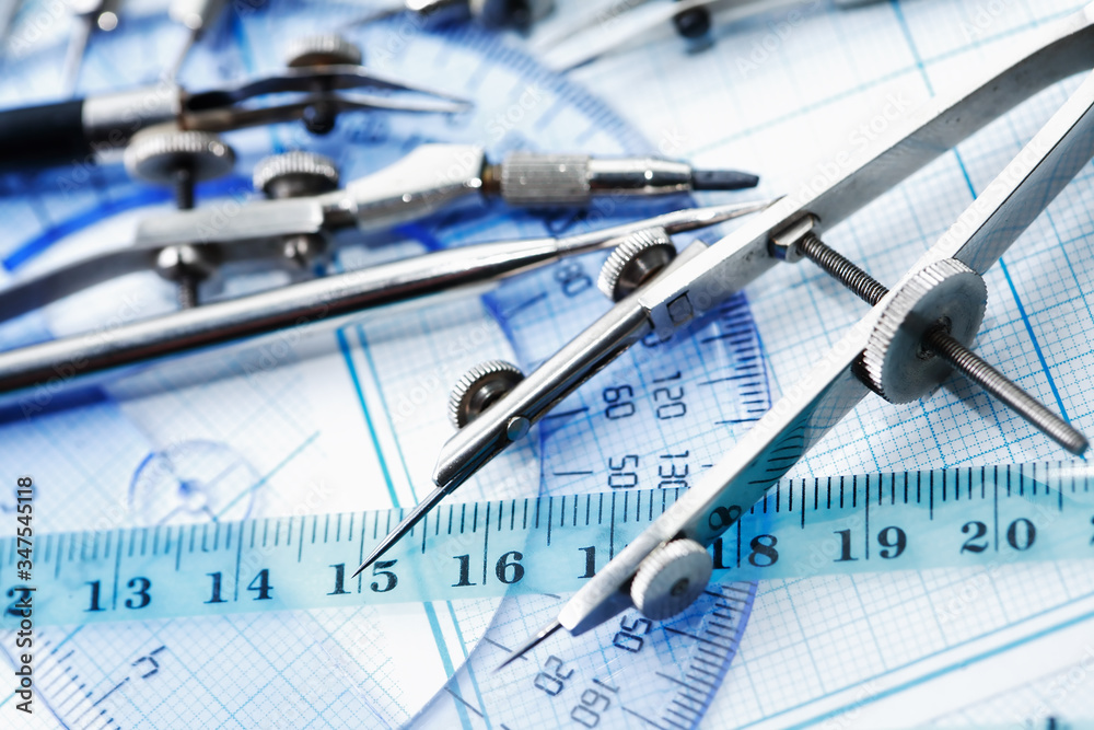 Drawing Instruments Set Stock Photo | Adobe Stock