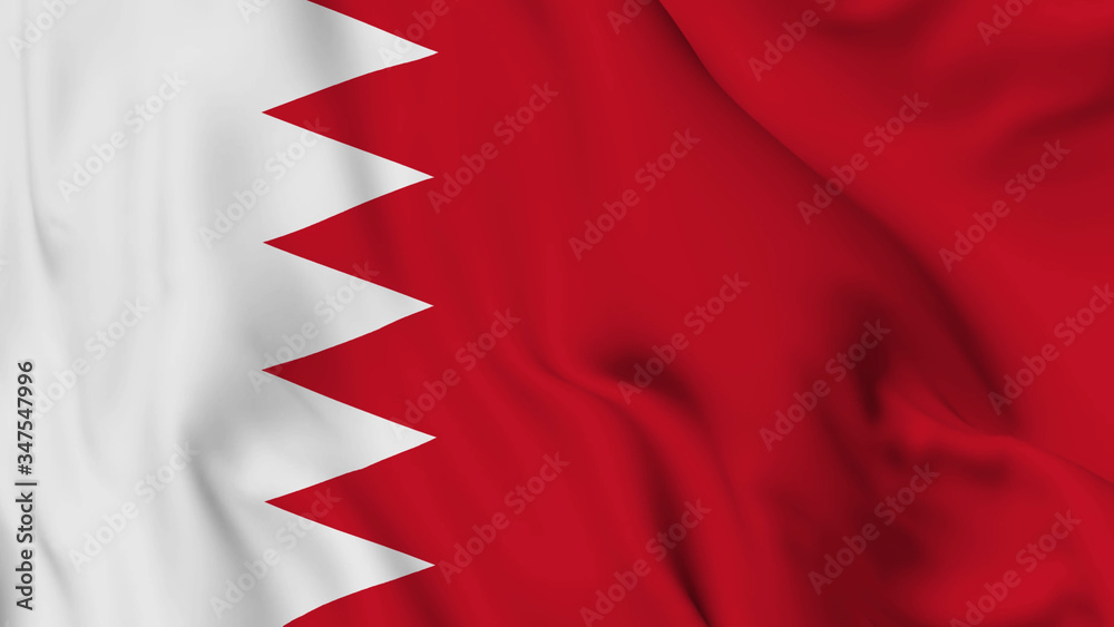 Bahrain flag is waving 3D animation. Bahrain flag waving in the wind ...