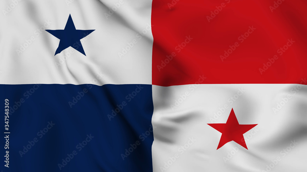 panama flag is waving 3D animation. panama flag waving in the wind ...