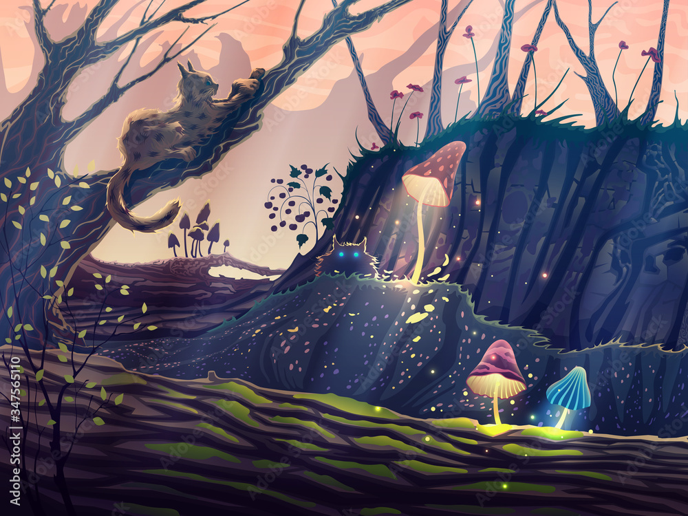 Magical Forest With Animals