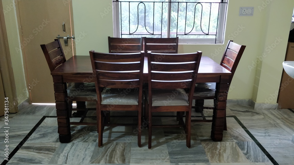 Dining Table of a middle class Indian family ภาพถ่ายสต็อก | Adobe Stock