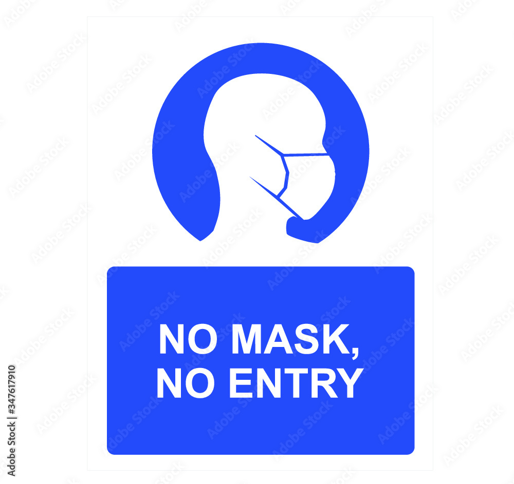 Face Mask Warning Sign. Workplace Health and Safety Printable Sign For ...