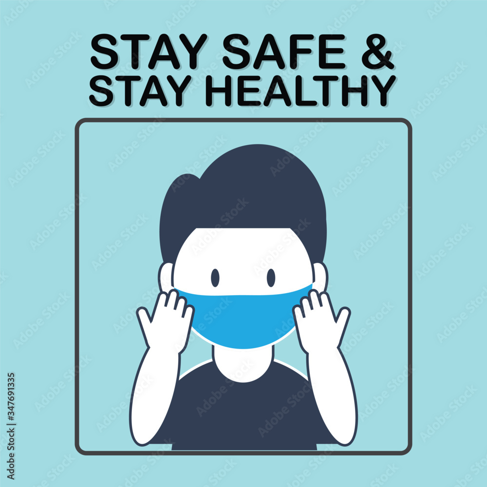 Stay safe stay healthy banner. Stock Vector | Adobe Stock