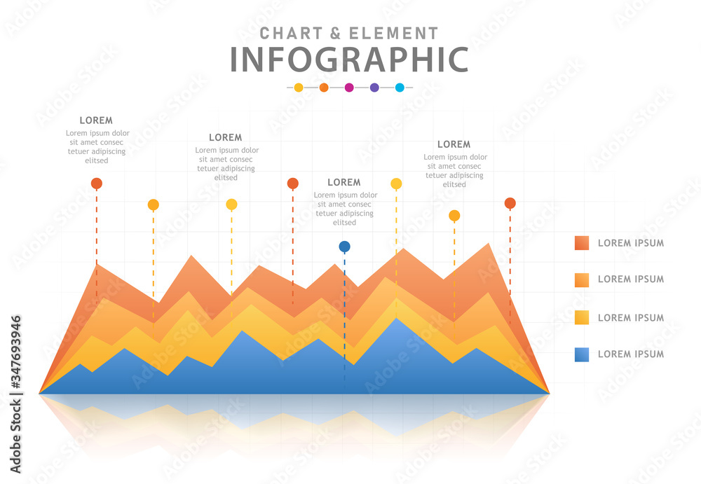 Infographic template for business. Modern Mindmap diagram with line ...