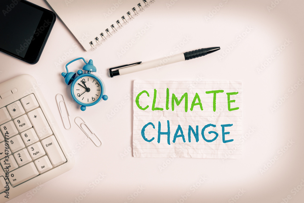 Handwriting text writing Climate Change. Conceptual photo Increase in ...