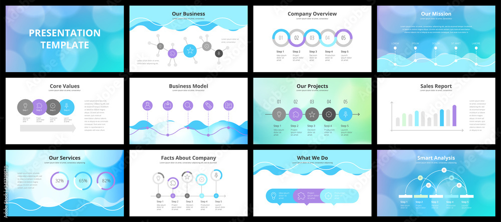 Business presentation templates Stock Vector | Adobe Stock