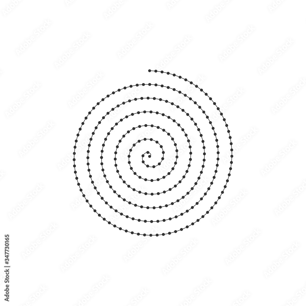 Dotted Spiral Icon Symbol Design. Vector illustration isolated on white ...