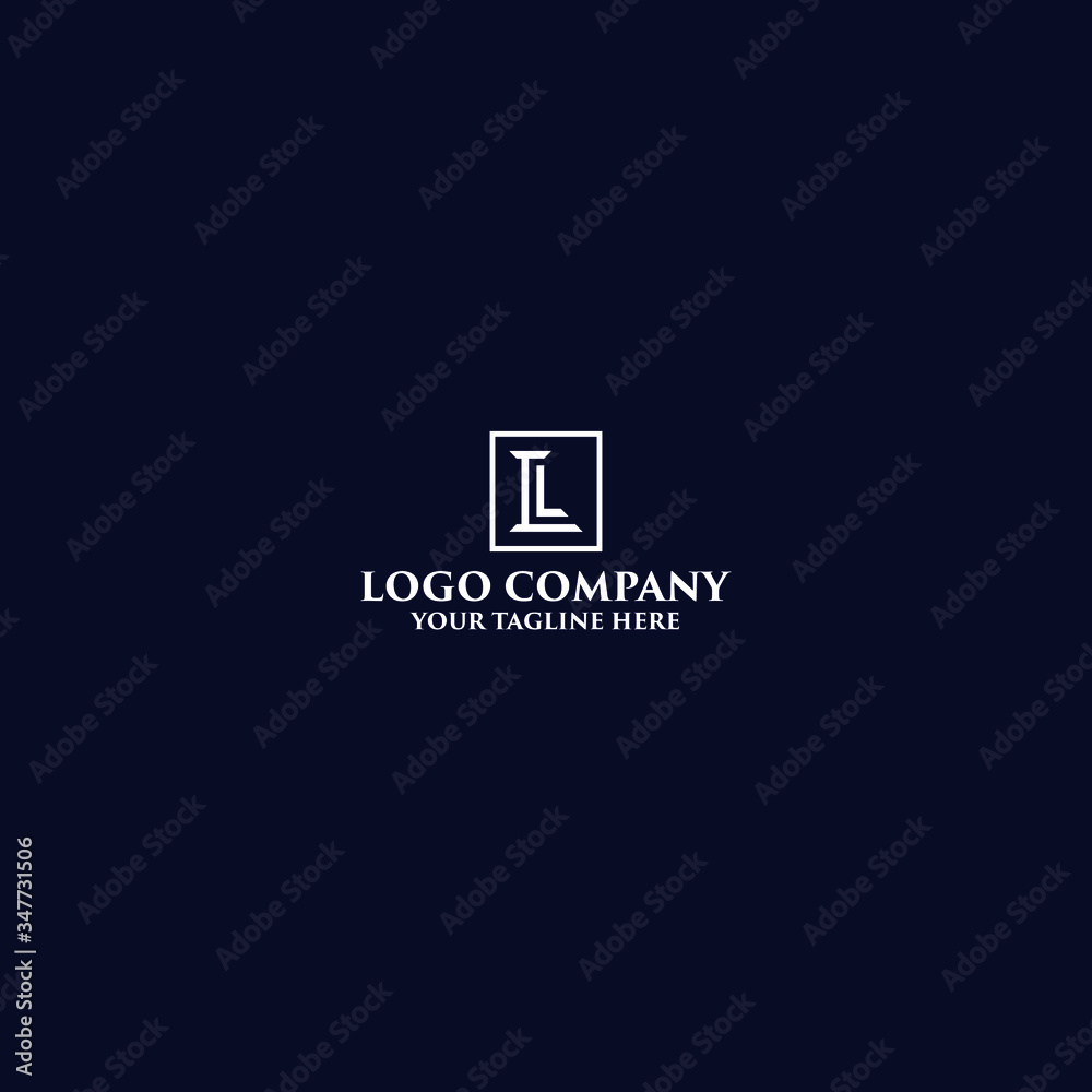 Vector logo art template icon of letter LL Stock Vector | Adobe Stock