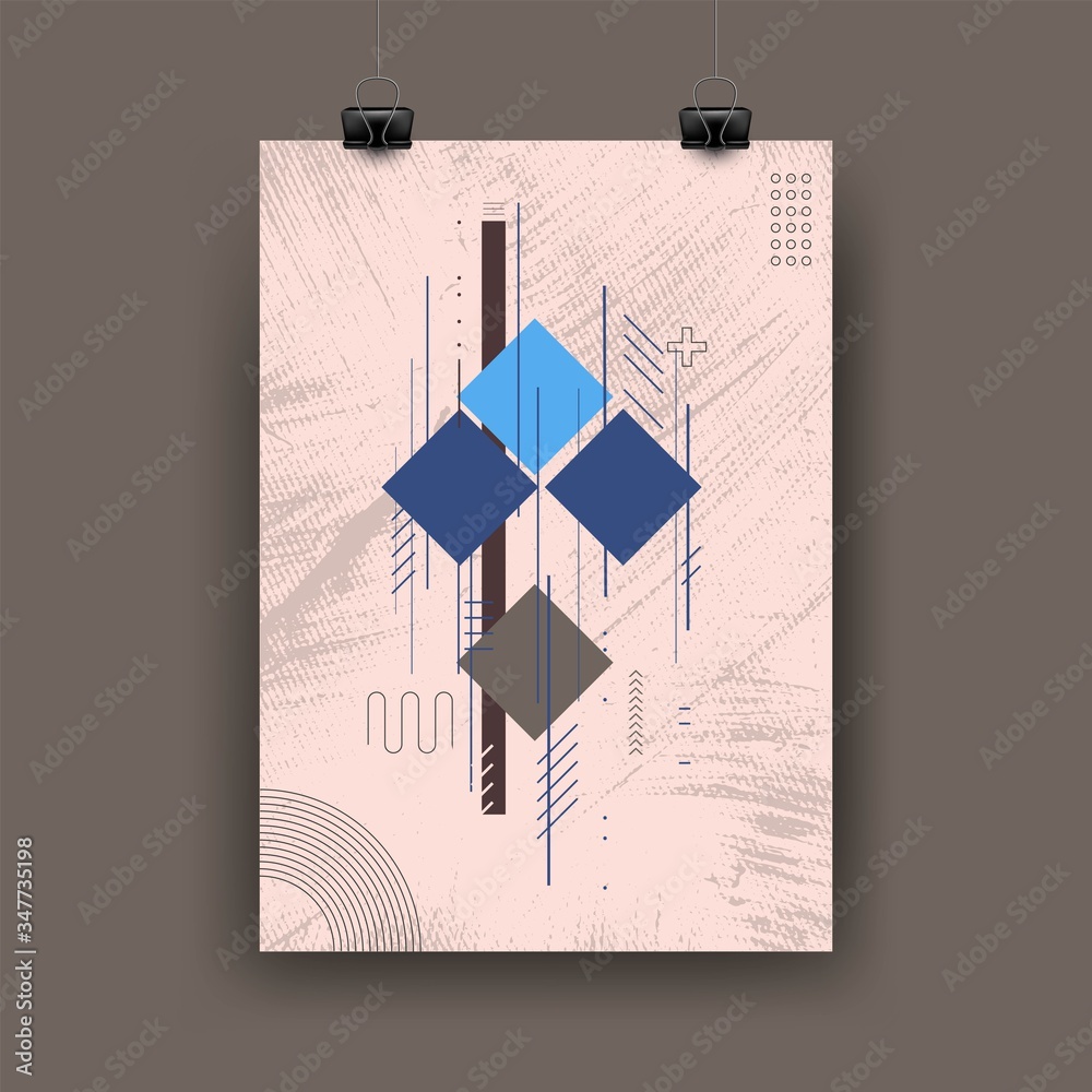 Pink and blue Poster flyer template pamphlet brochure cover design ...