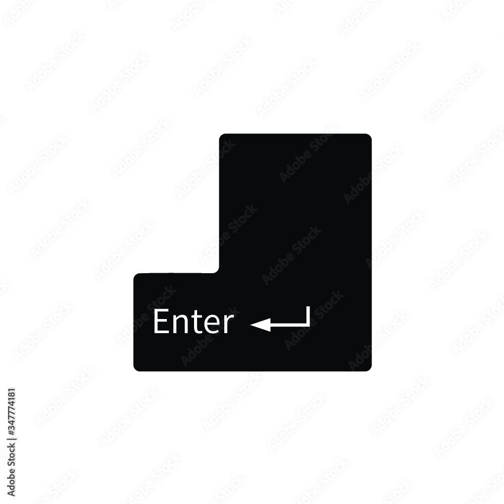 keyboard shortcut icon - Enter Key flat style Stock Vector | Adobe Stock