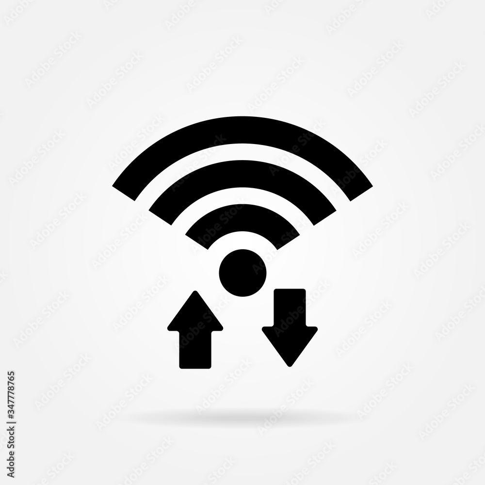 Wi Fi icon. Network, internet, connection symbol. logo. Stock - Vector ...