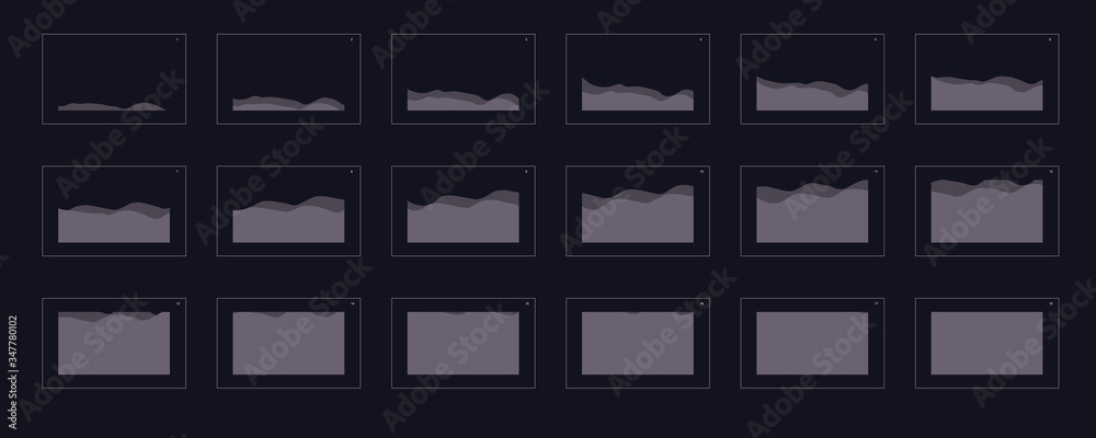 Animation transitions effect. Sprite Sheet of transitions. Ready frame ...