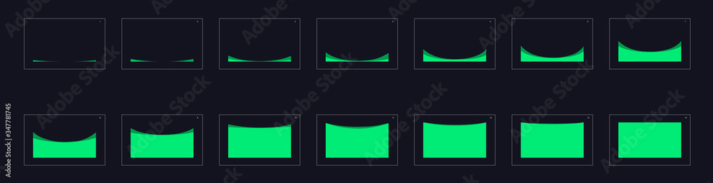 Animation transitions effect. Sprite Sheet of transitions. Ready frame ...