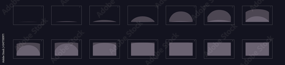 Animation transitions effect. Sprite Sheet of transitions. Ready frame ...
